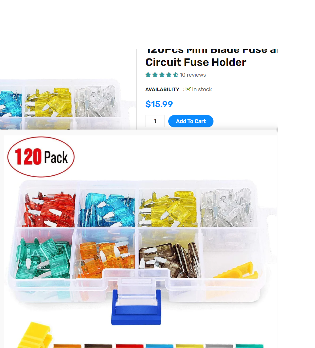 120pcs Mini Blade Fuse And 10pcs Add A Circuit Fuse Holder Passion 4x4 Store